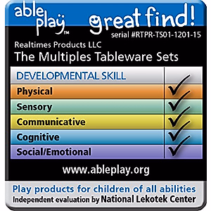 theMultiples Times Table Dinnerware 12-Piece 9 inch Melamine Plate Set