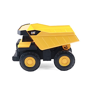 CAT Construction Toys, 16" Steel Toy Dump Truck - Ages 3+, Durable Steel & Plastic Construction, Working Dump Bin, EduCATional Toy For Kids.