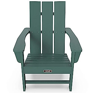 SERWALL Adirondack Chair Oversized Outdoor Fire Pits Chair Weather Resistant-Green