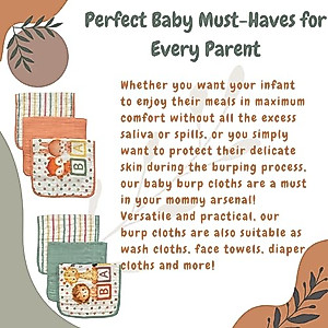 Luv Thy Casa Baby Burp Cloths Pack of 3 – 10 x 20 Inch Cotton Burp Cloths – Burping Cloths for Babies – Organic Bamboo and Cotton Burp Clothes – Burp Cloths Neutral
