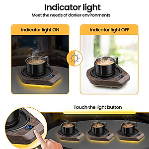 Coffee Mug Warmer, AksBlay Smart Mug Warmer with 3 Temperature Settings, Auto Shut Off Electric Cup Warmer Tea Warmer Beverage Warmer Candle Warmer, Portable Cup warmer for Office, Home Desk