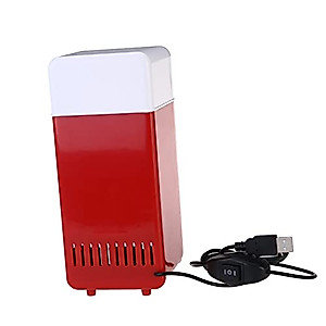 BESPORTBLE mininfridge Single Door Mini Fridge Beverage cooler mini USB refrigerator USB powered fridge small Refrigerator Portable Cooler Warmer Bar Fridge travel dual purpose heater white