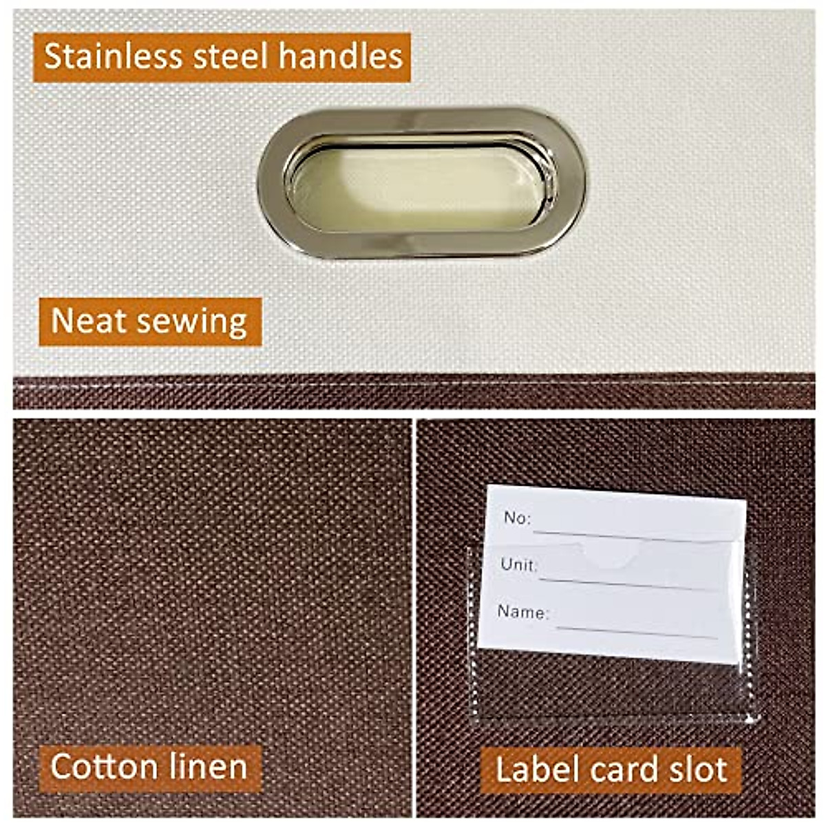 KIART Large Storage Bins with Lid, Decorative Storage Box 17 x 11.8 x 11.8 inch Clothes Organizer Basket for Home Bedroom Shelf Closet Office Car (Brown)