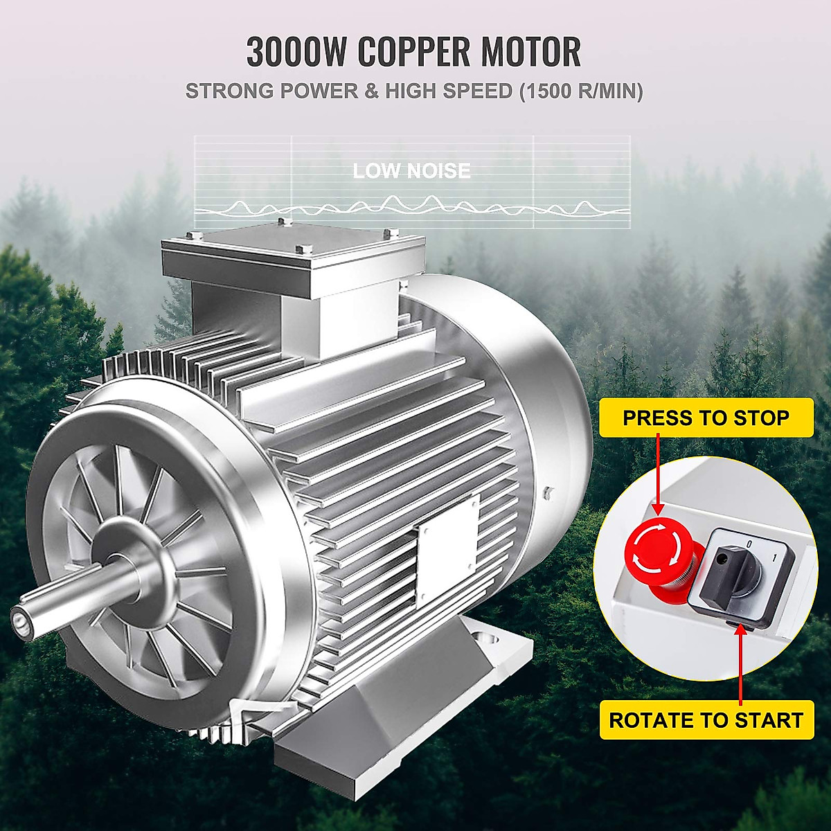 VEVOR Soybean Grinder Commercial Grinding Machine for Spices 3000W Corn Mill Grinder 50-60 KG/H Stainless Steel Corn Grinder Industrial Flour Milling Machine for Pepper Soybean Peanut Herbs Grains