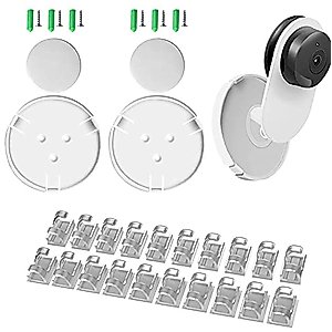 Aboom Upgraded Wall Mount Bracket for Kami Yi Security Home Camera 3 Baby Monitor ，No-Hole Needed, Customized Stand for YI Camera Designed by USA (NOT Included Camera) (Pack of 2)