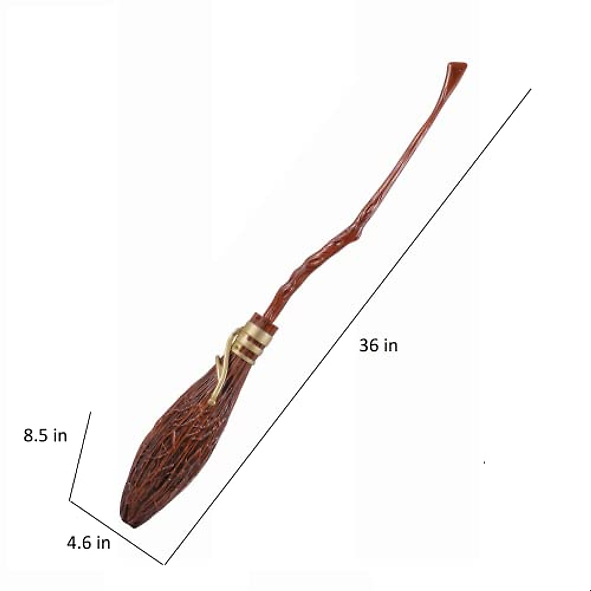 Disguise unisex child Harry Potter Nimbus 2000 Quidditch Broomstick Life Size Costume Accessory, Brown, 36 Inch Length US