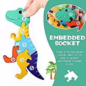 SHIERDU 6-Pack Wooden Animal Growth Puzzle Puzzles for Kids Ages 3-5 Montessori Toys for 3 4 5 Year Olds Gifts for 2-4 Year Old Boys Girls