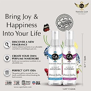 CA Perfume Impression of Mademoiselle For Women Fragrance Eau de Parfum Spray Refillable Bottle 2 Fl Oz/60ml X2