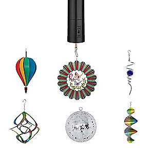 FENDISI 3 Pack Hanging Black Rotating Motor for Wind Spinner and Wind Chimes， Mobile Battery Operated Garden Decor Accessoy，Not Included Battery