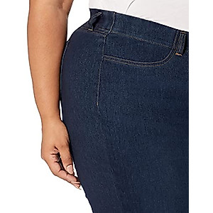 Amazon Essentials Women's Pull-On Knit Jegging (Available in Plus Size), Dark Wash, Medium Short