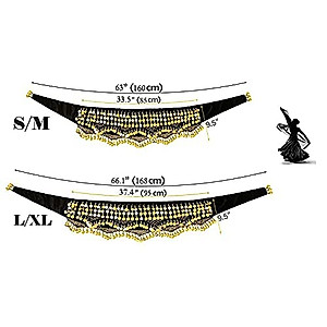 Halloween Pirate Accessories Women Shakira Esmeralda Coins Belt Gitana Scarf Genie Tribal Plus