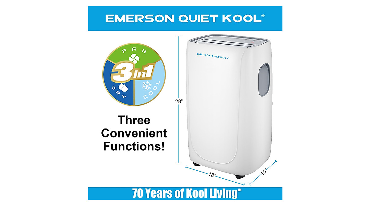 Emerson Quiet Kool Smart Portable AC/Heater - Wi-Fi Voice Control