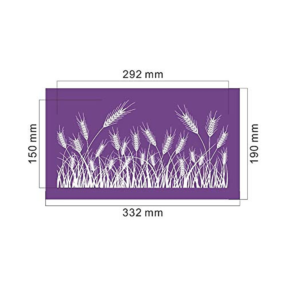 AK ART KITCHENWARE Barley Design Mesh Stencils for Cakes Royal Icing Lace Mat Fondant Molds Cake Tools Cake Stencil Painting Stencils Bakeware Pastry Tools Cake Shop Tools Bakery MST-27