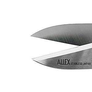 ALLEX Japanese Mini Sewing Embroidery Scissors 4 Inch, Spring Thread Cutting Snips Black, Made in JAPAN, Medium