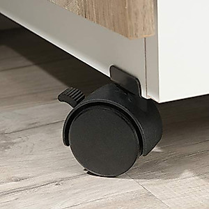 Sauder Miscellaneous Craft Cart, L: 39.29" x W: 19.49" x H: 28.54", Soft White finish