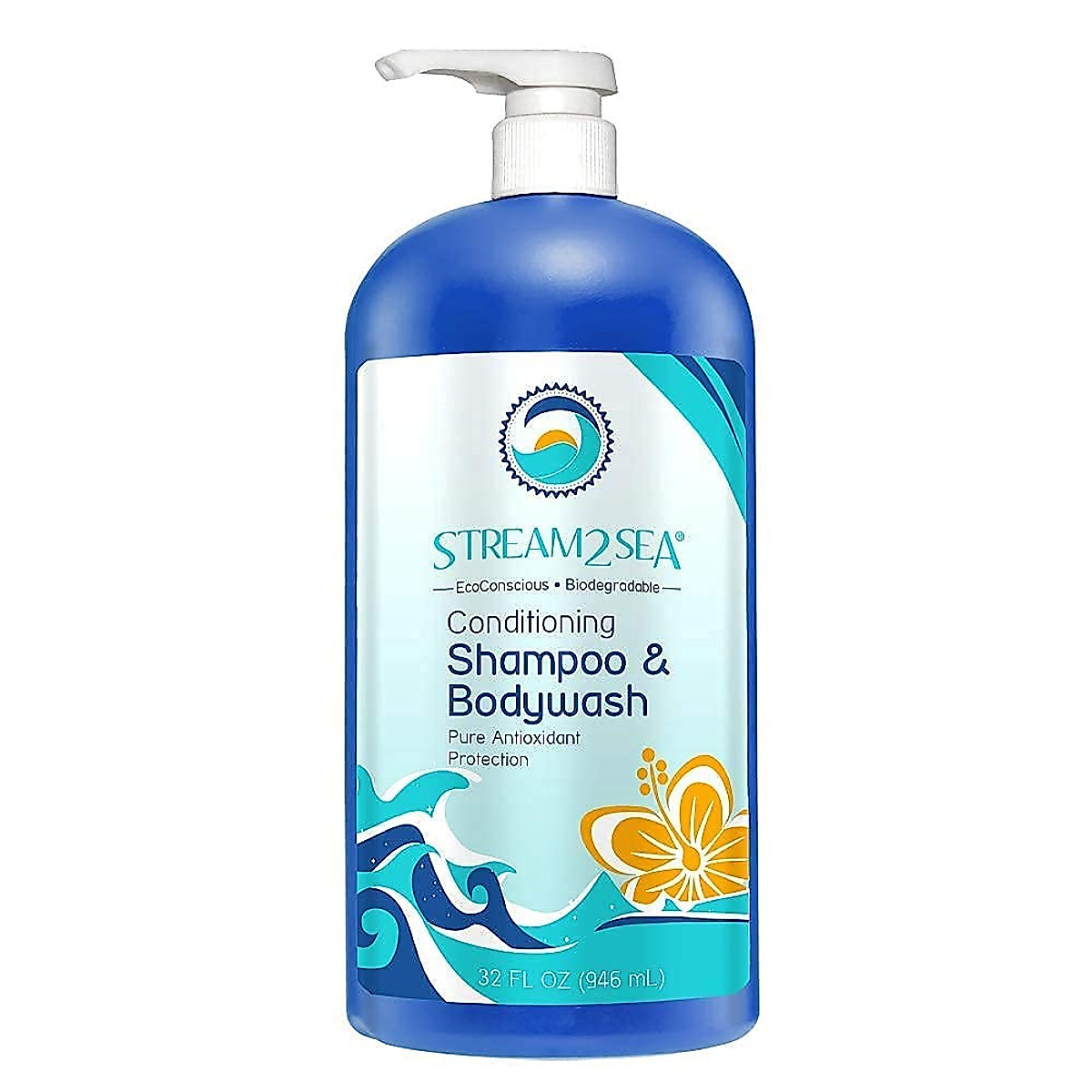 STREAM 2 SEA 3-in-1 Conditioning Shampoo and Body Wash and Leave-In Conditioner Bundle - UV Absorbent Moisturizing Protection for Skin and Body - Reef Safe, Paraben-Free and Biodegradable