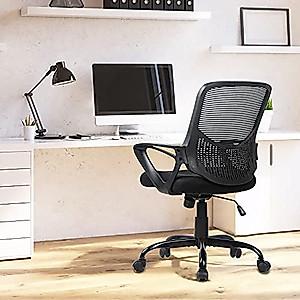 Office Chair, Ergonomic Home Desk Chair Mid Back Mesh Chair Rolling Swivel Computer Chair with Lumbar Support