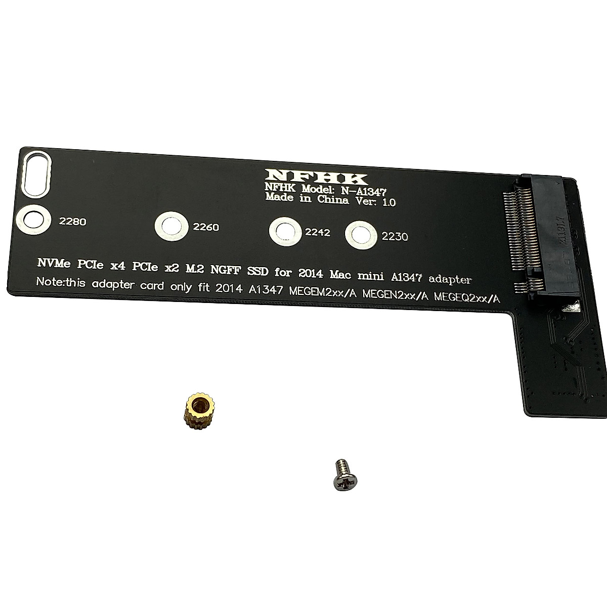 BestParts M.2 NGFF M-Key NVME SSD Convertor Card Replacement for Mac Mini Late 2014 A1347 MEGEN2 MEGEM2 MEGEQ2