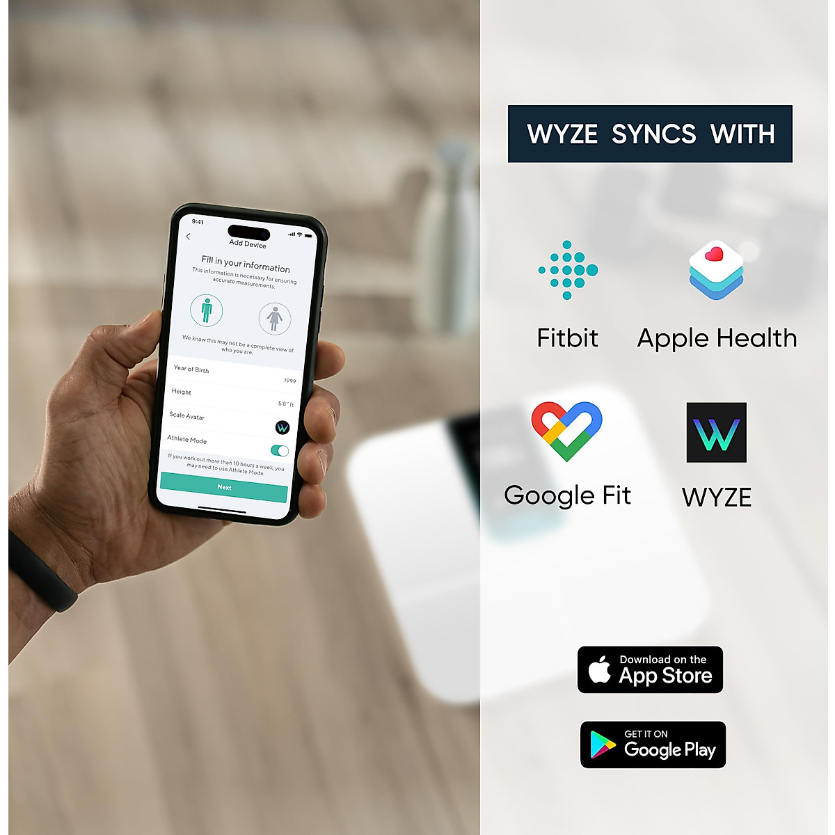 Wyze Scale Ultra, Smart Scale with 4.3" Color Display, Digital Bathroom Scale for Body Weight BMI Muscle Mass Composition, Wi-Fi & Bluetooth Body Fat Scale with Heart Rate- White