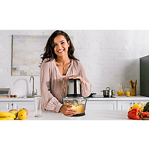 Eternal Living Food Processors & Vegetable Chopper with Glass Bowl Ground Meat Vegetables Fruits Nuts Ice, Stainless Steel