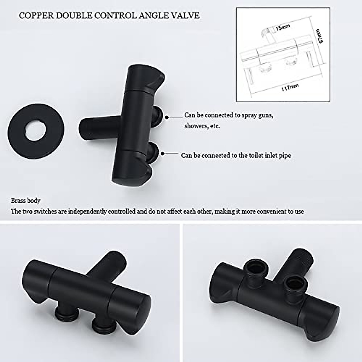 JIYTG Handheld Bidet Sprayer 2 Spray Modes Baby Cloth Diaper Sprayer Single Cold Toilet Sprayer Wall Mounted Brass Handheld Sprayer Kit with Angle Valve