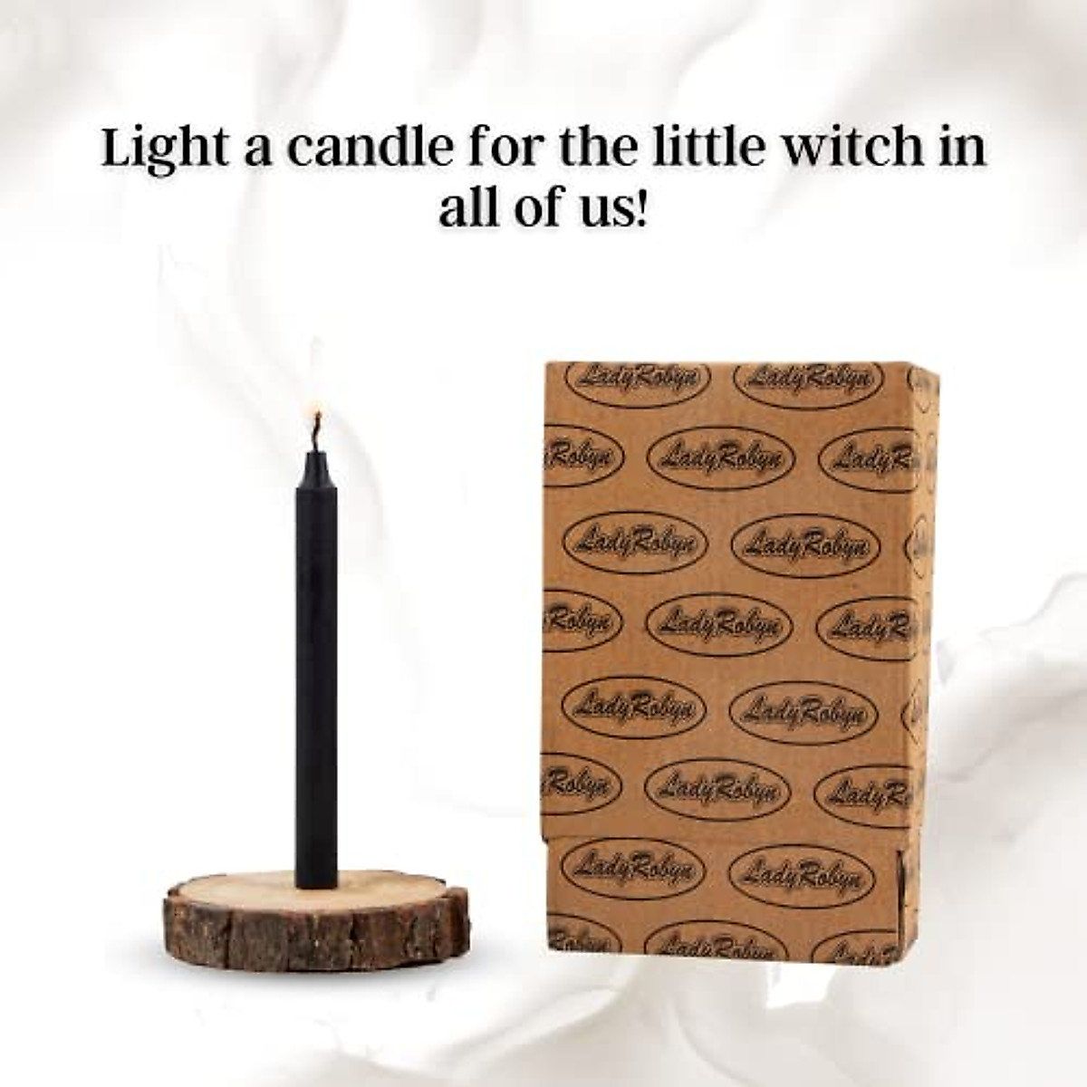 ladyrobyn Set of 40 Spell Candles Chime Candles/Stick Candle/Spell Candle Set of 40 | Spell Candle | Unscented (Black)