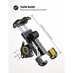 Lamicall Bike Phone Holder, Motorcycle Phone Mount - Adjustable Scooter Phone Holder for iPhone 12 Mini, 12 Pro Max, 11 Pro Max Xs XR 8 X 8P 7 7P 6S, Samsung S10 S9 S8, Huawei, All 4.7-6.8 Devices