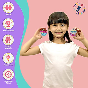 Little Jupiter Cupcake Diamond Art Magnets Set -2023 Ver w/ 8pcs - Diamond Art Kits for Kids w/Diamond Art Stickers & Wood - Diamond Art Kits for Kids - Diamond Art for Kids - Diamond Art Kits