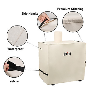 Outdoor Dining Cart Cover for Feasto Modular Outdoor Kitchen Sink Station, Heavy Duty Waterproof Cover for Feasto Dining Cart, Beige (L36”xW26.5”x H45”)