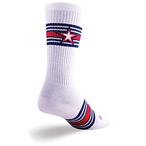 SockGuy, Classic Crew Socks, 8-Inch Cuff Height - Large/X-Large, All American