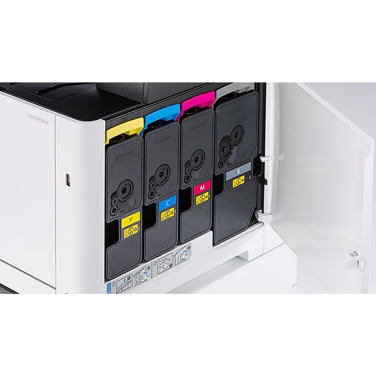 Kyocera ECOSYS M5526cdw All-in-One Color Laser Printer (Print/Copy/Scan/Fax), 27 ppm, Up to Fine 1200 dpi, Gigabit Ethernet, Wireless & Wi-Fi Direct, Standard Duplex, 4.3in Touchscreen Panel, 512 MB