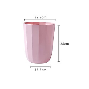 Cabilock Plastic Small Trash Can Wastebasket Garbage Container Bin Open Style for Bathroom Kitchen Home Office Laundry Room Hotel Pink