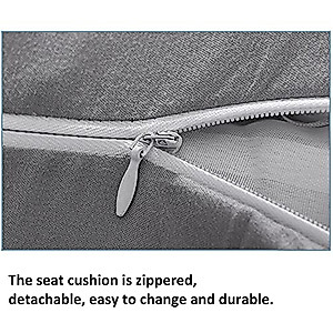 HMCUIQI Garden Wicker Hanging Egg Rattan Chair Hammock Pad Waterproof, Hanging Basket Chair Cushion Outdoor Not-Slip, for Patio Garden (Without Stand)