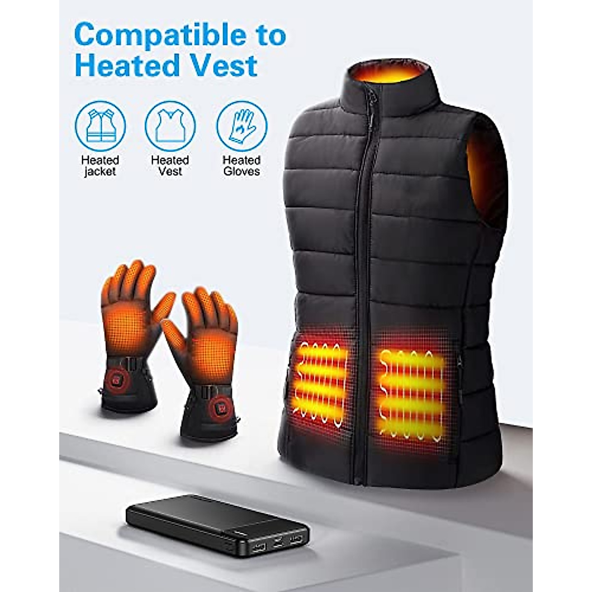 AsperX 2-Pack 10000mAh USB C Output Portable Charger Power Bank Fast Charging, Portable Phone Charger External Battery Pack for iPhone, Samsung, Huawei, and More[2023 Upgrade]