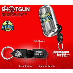 Shotgun Keychain Tool Beer Bong America’s 3-Pack, Special Plastic Shotgun Tool, Bottle Opener, and Tab Opener All in One - Great for Parties, Gifts, Drinking Accessories - Made in USA