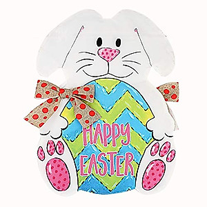 Spring Super Easter Bunny Eggs Garden Flag Welcome Home banner Double Sided Home decor Yard Garden Outdoor holiday Decorating 28" x 40"