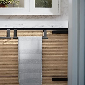 Over Cabinet Cupboard Door Towel Bar, 2 Pack Stainless Steel Kitchen Towel Holder Over Door Towel Rack Bar Holder Towel Racks for Bathroom Door (23cm)