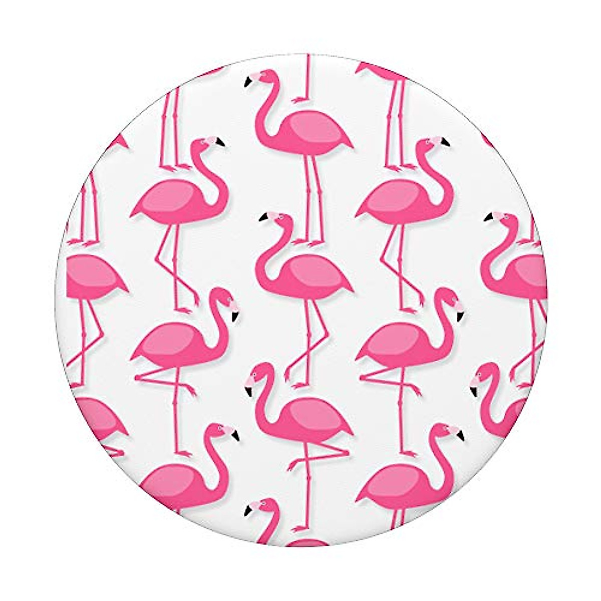 Pink Flamingo Flamenco Party White Background PopSockets Swappable PopGrip