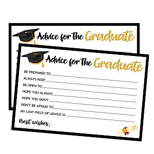 Yangmics Direct Graduation Advice Cards 2024-30 Pack – Graduation Party Supplies 2024 – Advice for The Graduate Graduation Party Favors Table Games Props