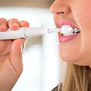 Brilliant Lumi 360 Round Head Travel Sonic Electric Toothbrush for Adults - Tooth Brush with LED Microfiber Bristles Gentle Sonic Technology for a Smile, Vibrating Toothbrush, 4 Brush Heads