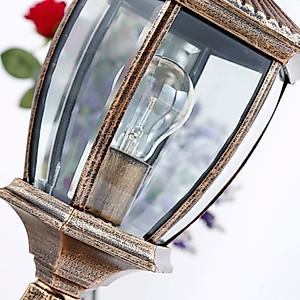 MODEBHD 45cm, Pillar Lamp European-Style Simplicity Waterproof Antirust Aluminum Column Lamp Outdoor LED Post Light Garage Pavilion Courtyard Courtyard Lighting Traditional Landscape Lighting