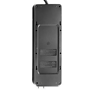 Tripp Lite TLP128TTUSBB 12 Outlet Surge Protector Power Strip, 2 USB Charging Ports, Tel/Modem/Coax Protection, 8ft Cord Right Angle Plug, Black, Lifetime Insurance & $150K Insurance