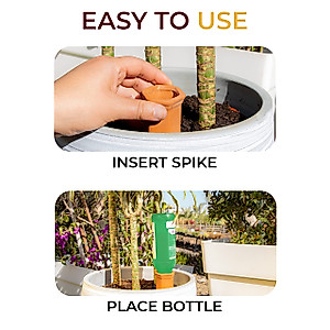 10-Pack Natural Self Watering Spikes - Terracotta - Automatic Plant Waterer for Indoor & Outdoor