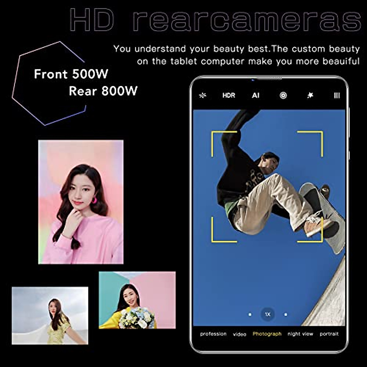 Tablet Octa Core 7 inch 100-240V 3 Card Slots 4GB 32GB Travel US Plug