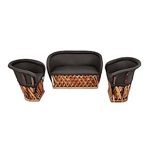 Living Room Furniture Equipal Handmade By Equipales San Jose Black Color Mexican Traditional Style Ideal for your home, house, garden, office, restaurant, hotel, bar, beach, living room, bedroom