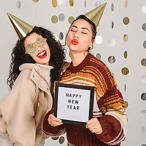 Amosfun Party Eyeglasses Sunglasses Funny Glasses for Costume Cosplay Photo Props Party Favor (Golden)