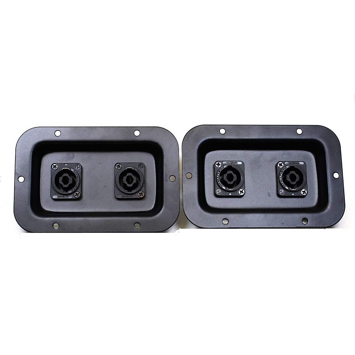 (2) Two Genuine Neutrik NL4MPXX Dual SpeakON Jack Plates for Speakers