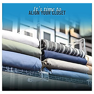 Decoile 6 PCS Clear Acrylic Shelf Dividers for Closet Organization, Closet Clothes dividers, Wood Shelves Organizer for Bedroom, Kitchen, Office, Cabinets and Bathroom.