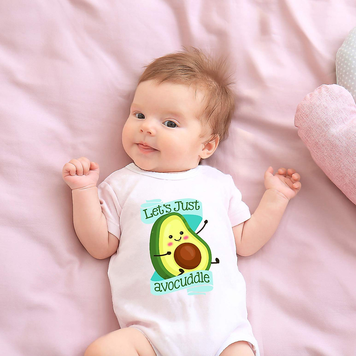 Let’s Just Avocuddle Baby Bodysuit, Funny Avocado, Toddler Outfit, Cuddling Infant Clothes Newborn Jumpsuit