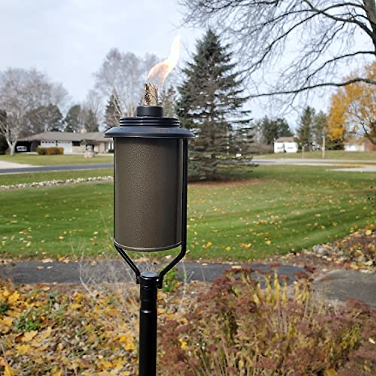 TIKI Brand 1121124 Simply Metal Easy Install 4pk Torch, Bronze